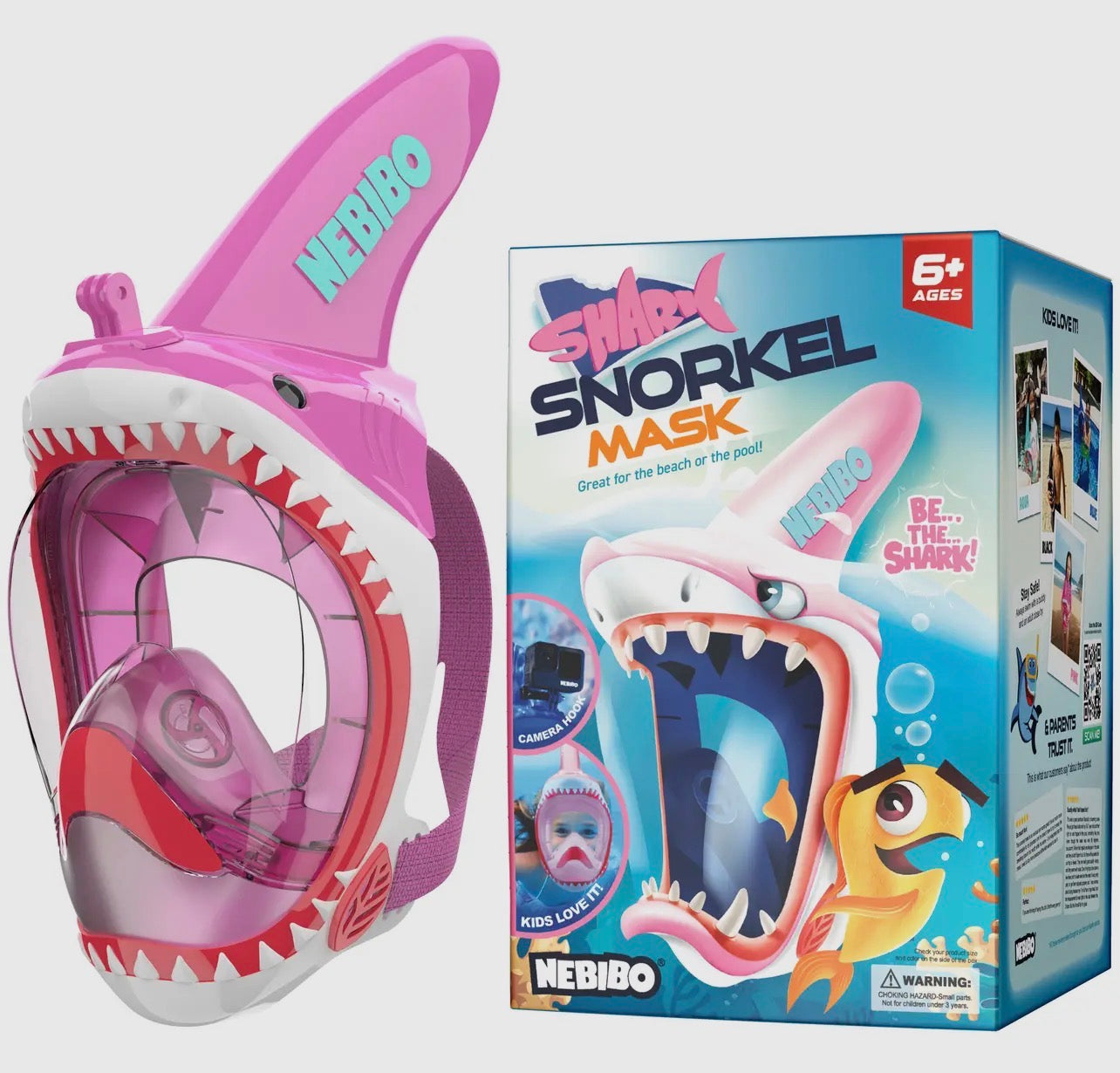 Shark Snorkel Mask pink – Rad Toys